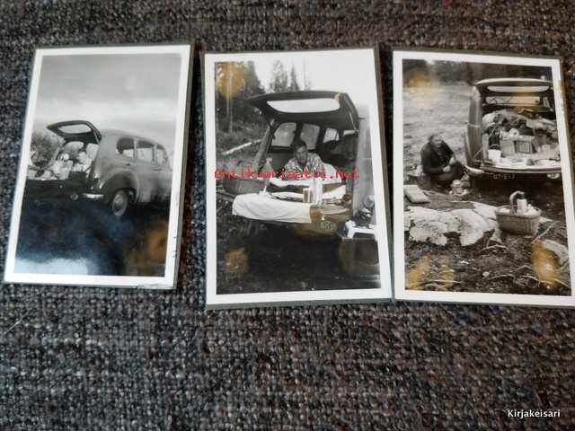 Vanha auto ja monikäyttöinen tavaratila - valokuvat 3kpl - Kunto: Hyvä ...