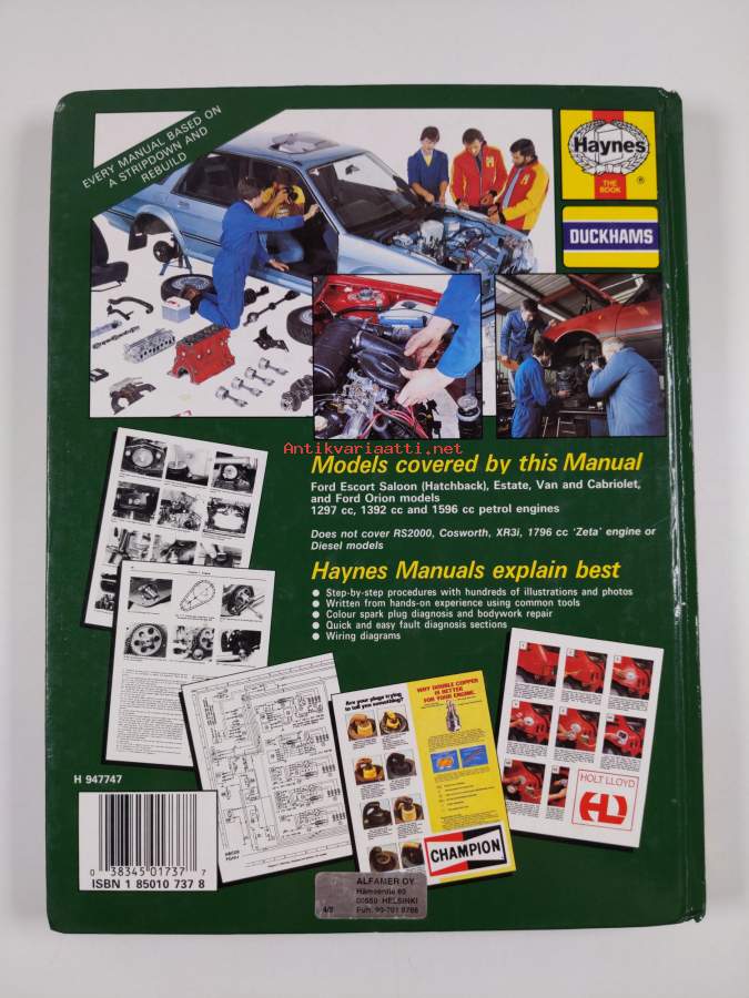 Ford Escort & Orion (HCS & CVH, petrol) Owner's Workshop Manual - Ian ...